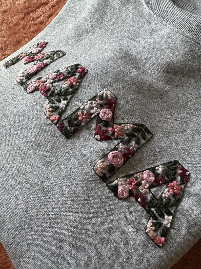 Digital Download: MAMA Floral Embroidery Pattern- Beginners Guide for ...