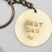CUSTOM STAMPED Keychain Brass Disc Tag Customizable - Etsy
