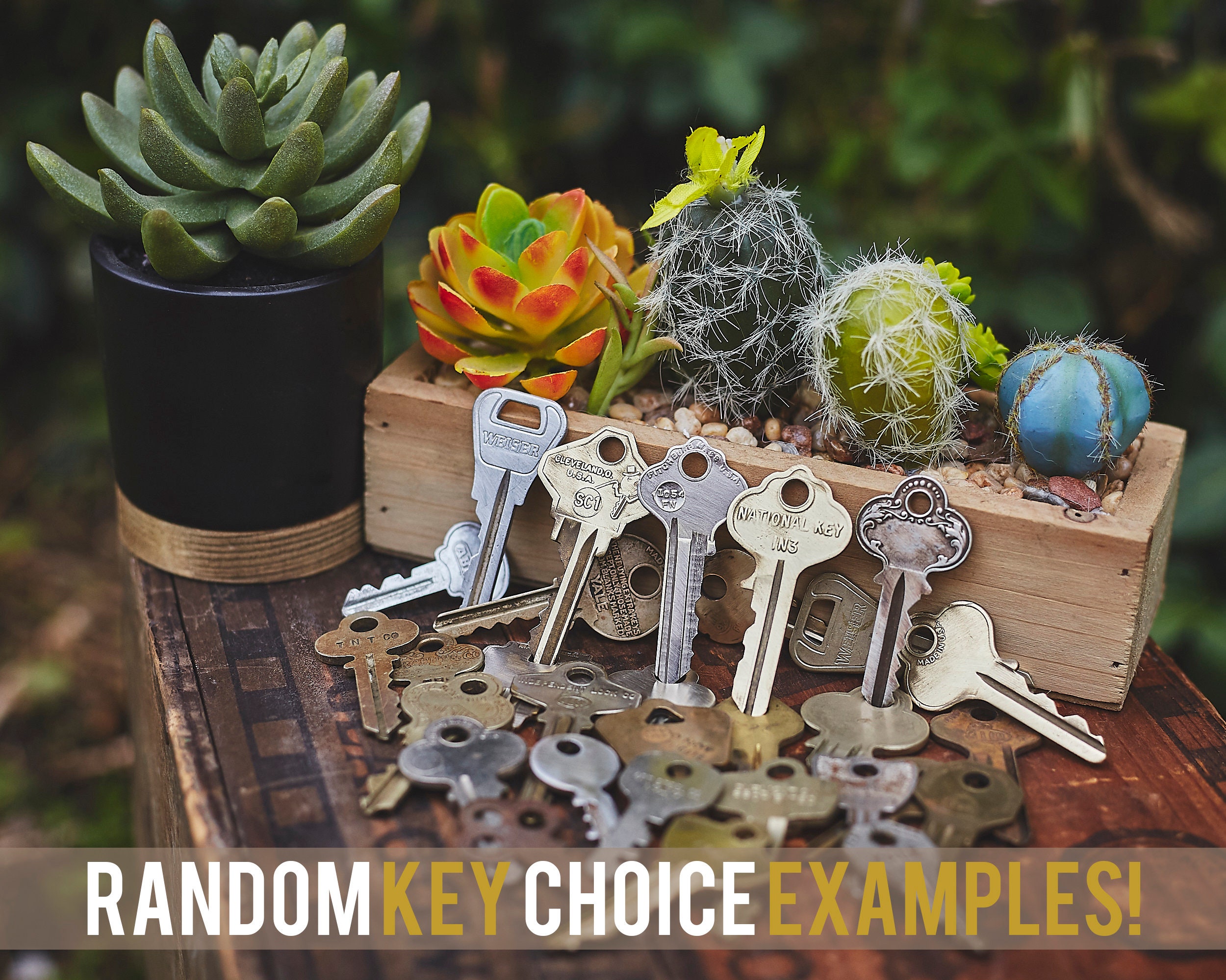 CURSIVE FONT Personalized Key Necklace With Multiple | Etsy