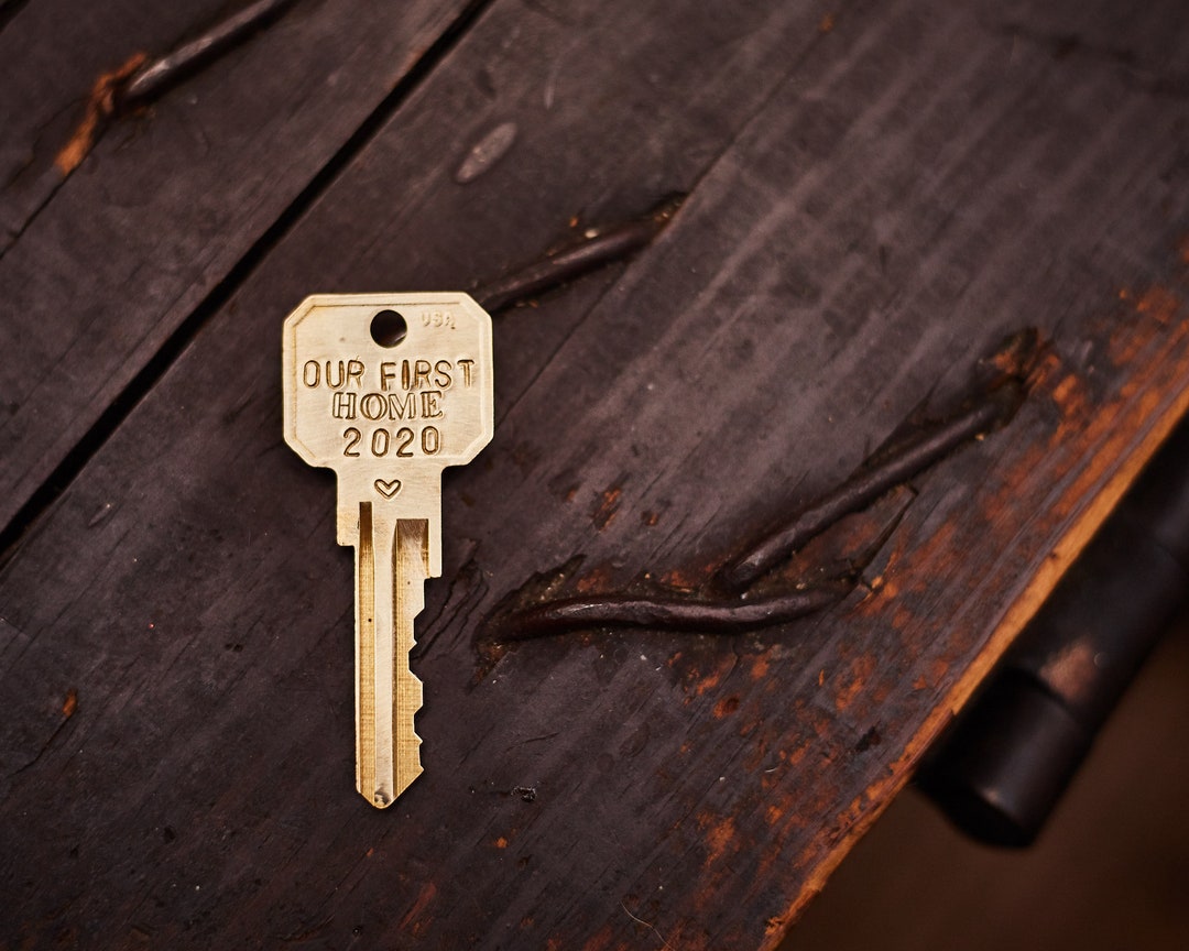 OUR FIRST HOME 2023 - Stamped Vintage Key - A Memorable Unique Present ...