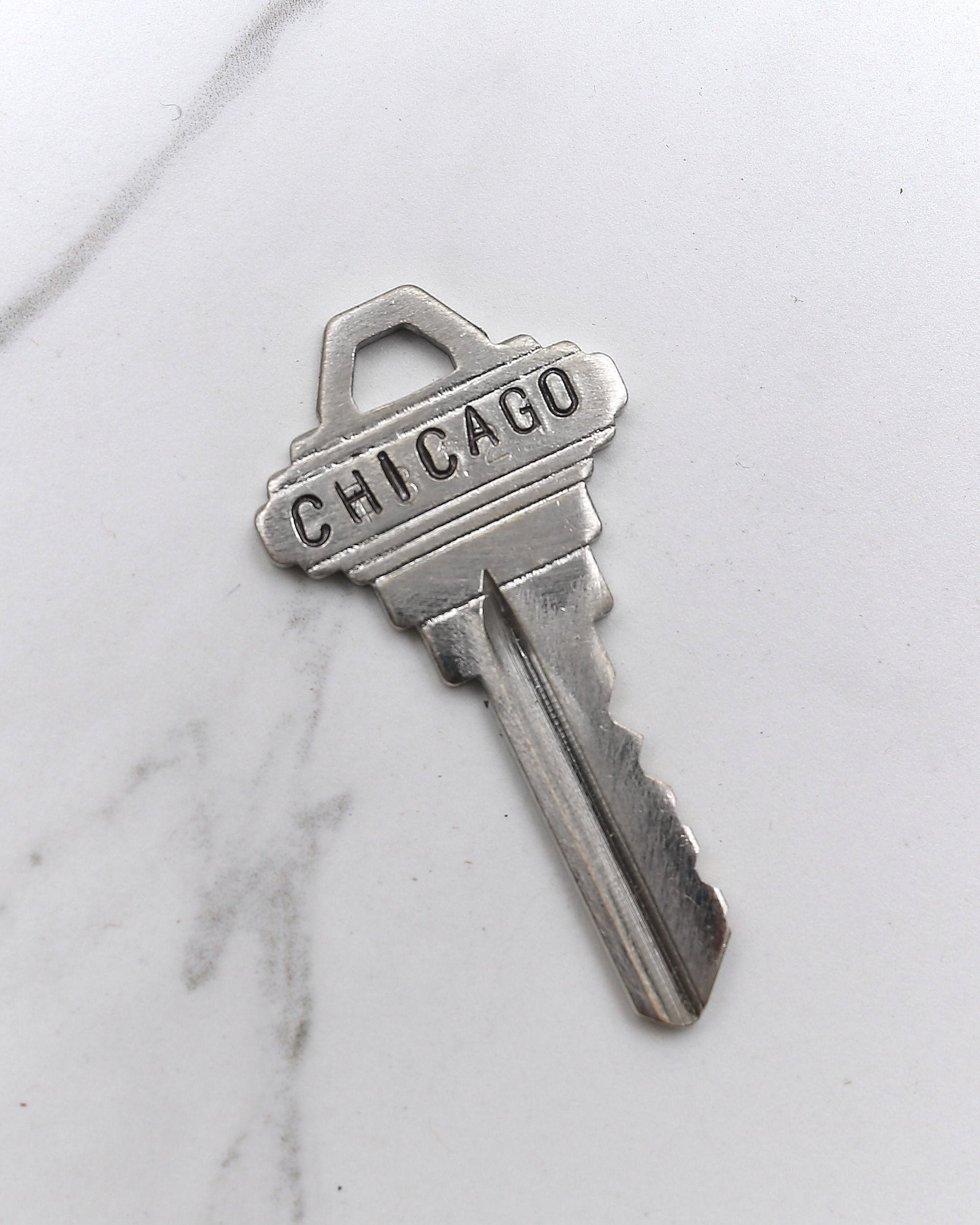 CHICAGO Illinois Key Hand Stamped Key Necklace or Keychain - Etsy UK