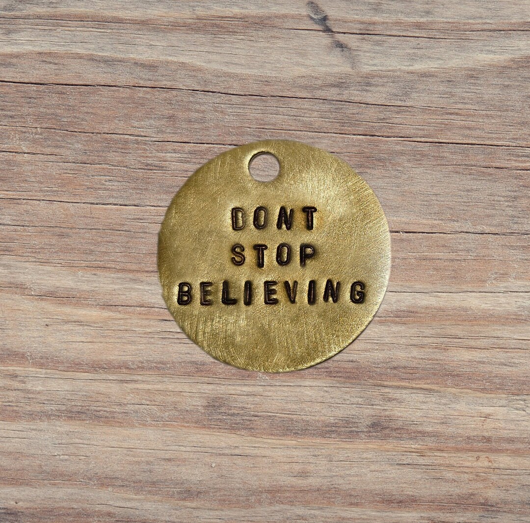 Don't Stop Believing - Journey Song Lyrics Keychain - Stamped Key ...
