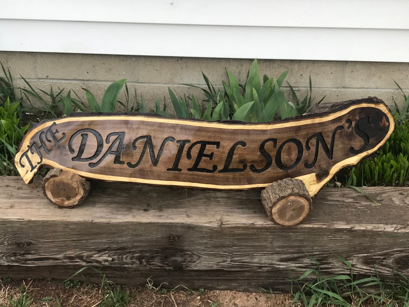 Custom Carved Bowed Walnut Signs - Etsy