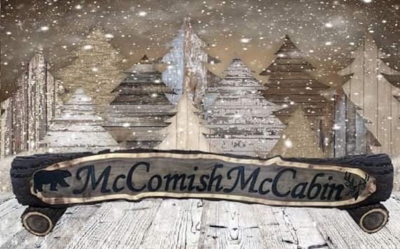 Custom Carved Wooden Log Sign - Etsy