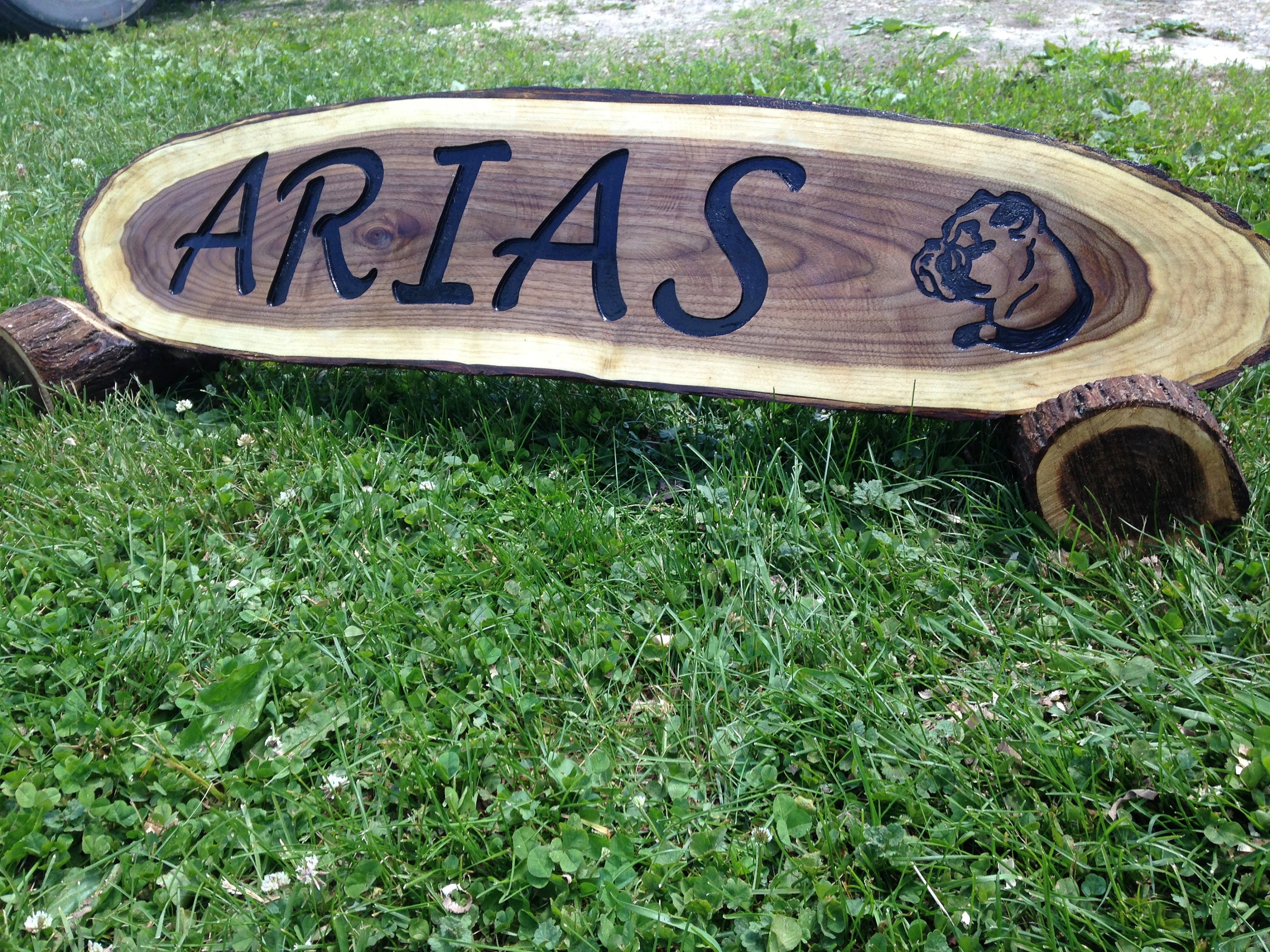 Custom Carved Bowed Walnut Signs - Etsy