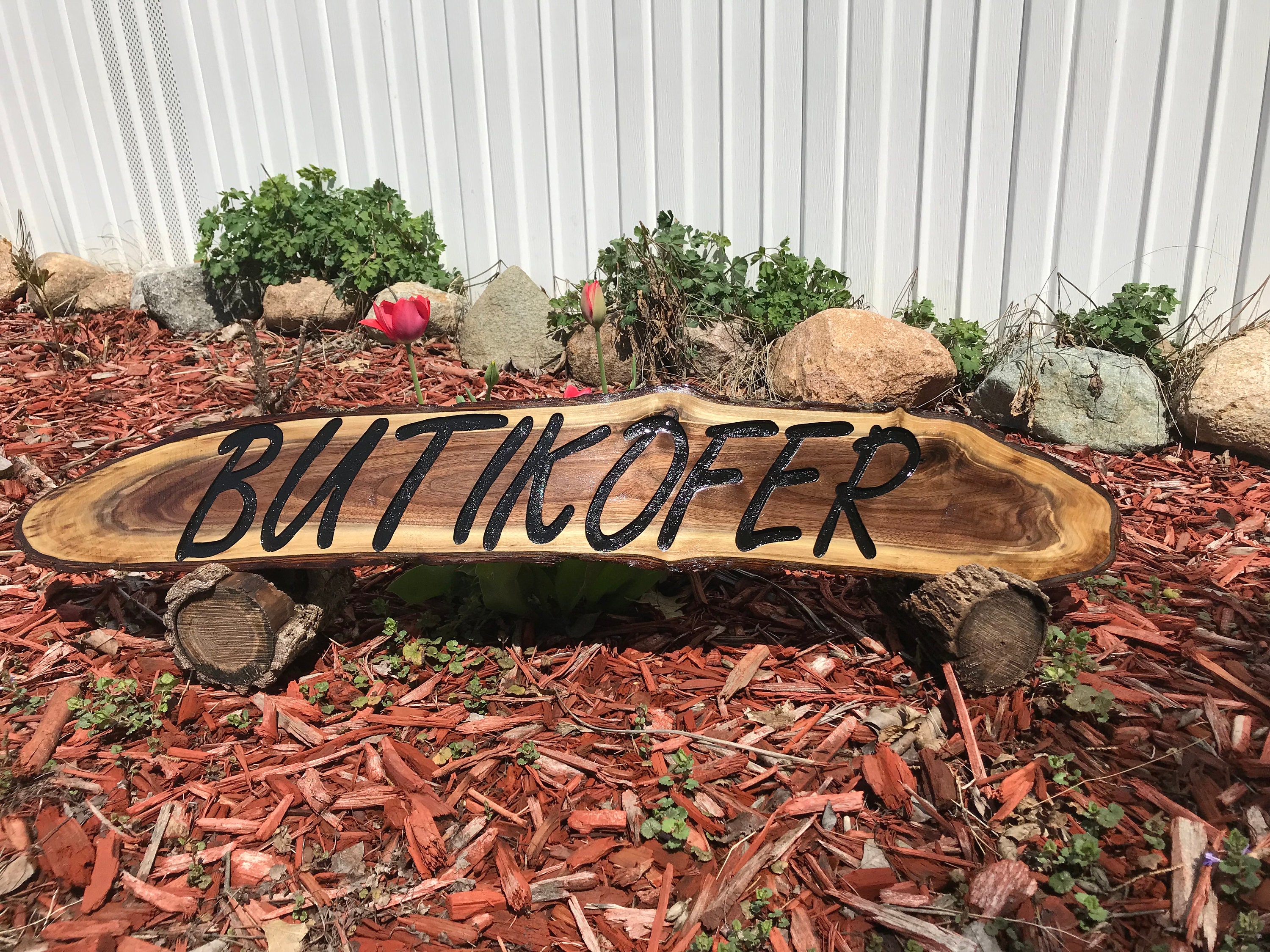 Custom Carved Bowed Walnut Signs - Etsy