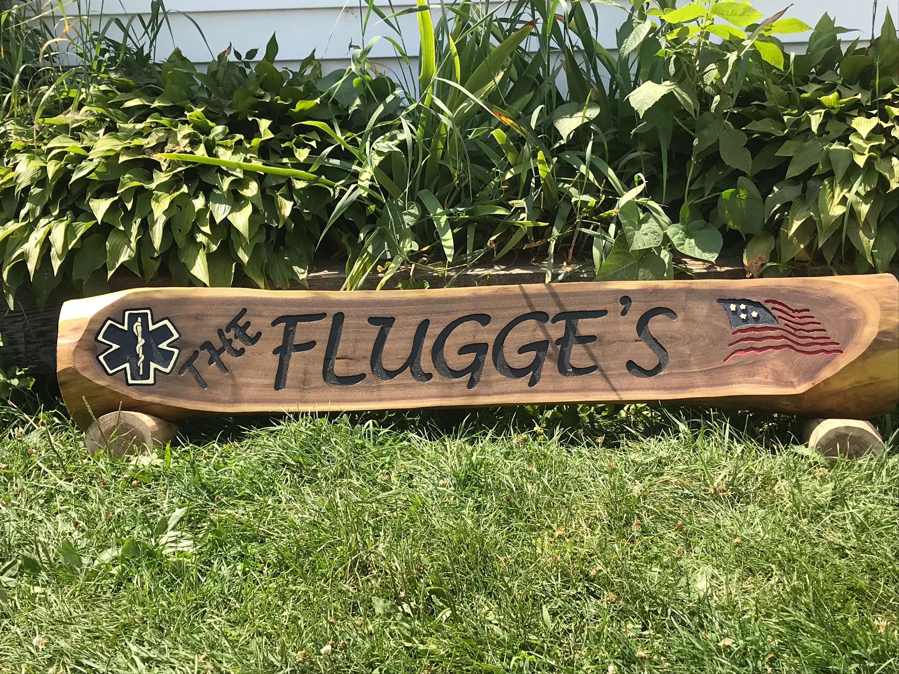 Custom Sign, Debarked Log, Outdoor Sign, Garden Decor, Personalized ...