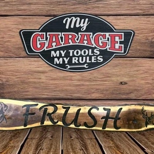 Custom Carved Wooden Log Sign - Etsy