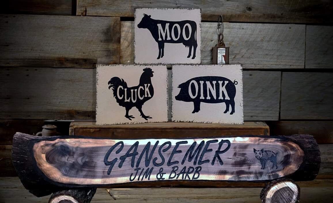 Custom Carved Wooden Log Sign - Etsy