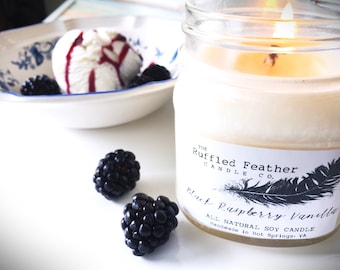 Peach Nectar Soy Candle, All Natural Soy Candle, 10oz, the Ruffled ...