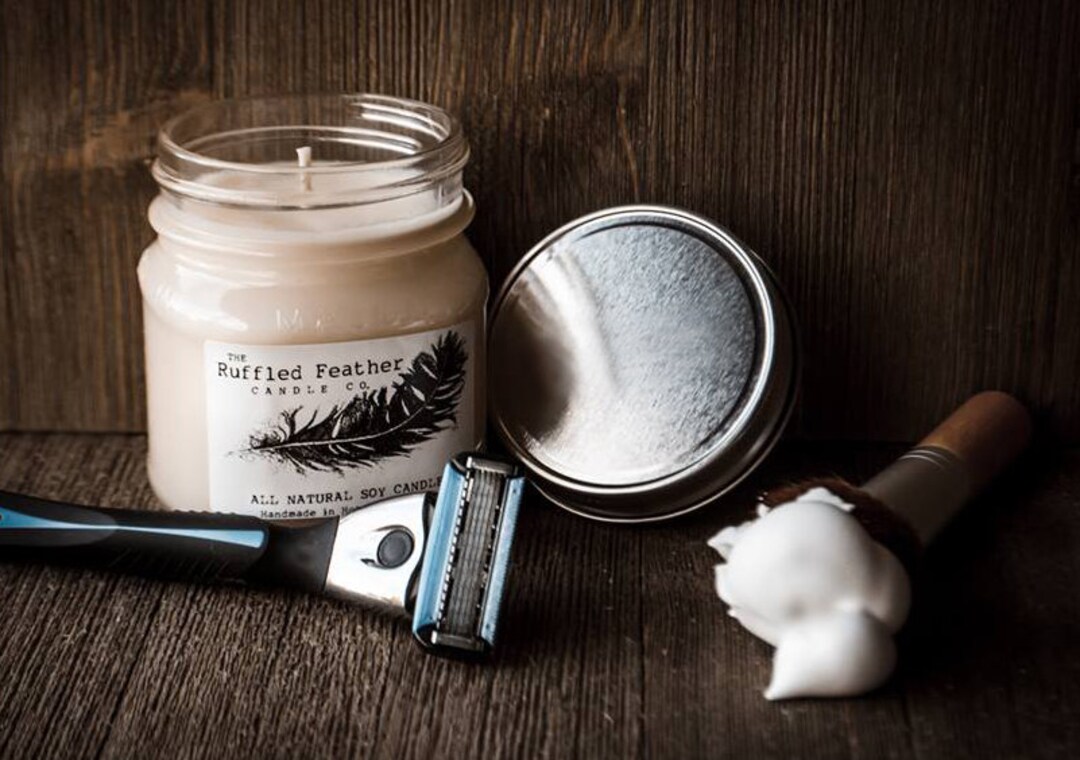 A Clean Shave Soy Candle, All Natural Soy Candle, 10oz, the Ruffled ...