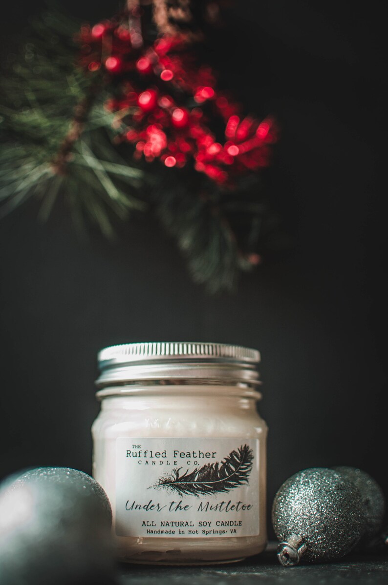 Under the Mistletoe Soy Candle, All Natural Soy Candle, 10oz, the ...