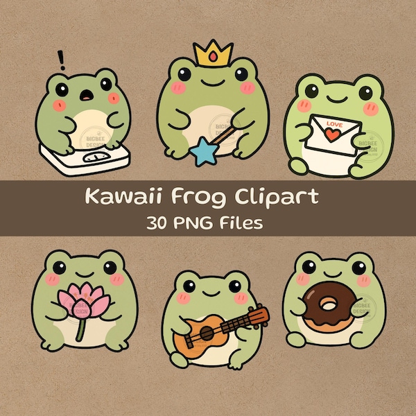 Frog Kawaii Stickers - Etsy