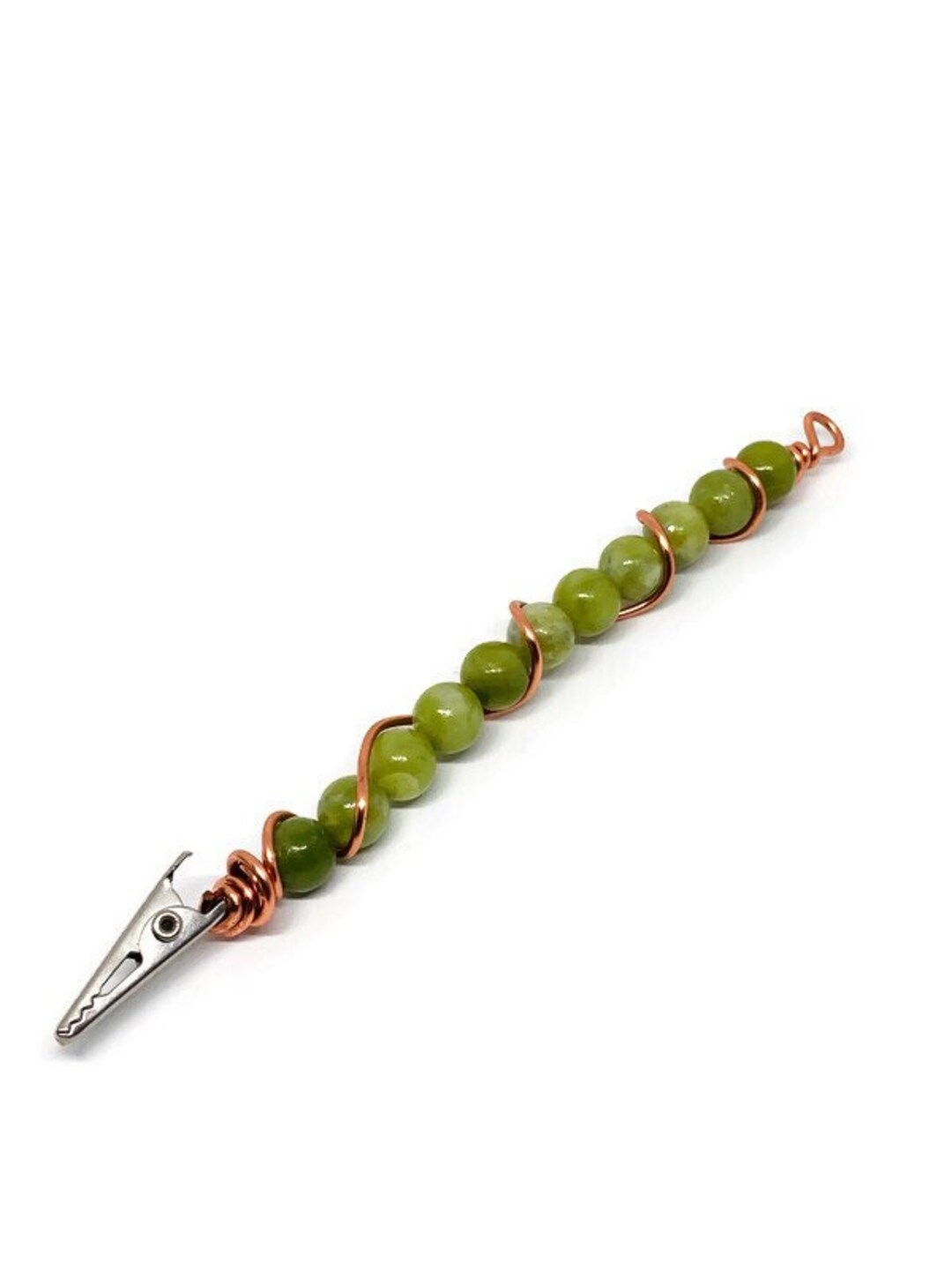 Jade Beaded ATM Clip Keychain: Card Grabber - Etsy