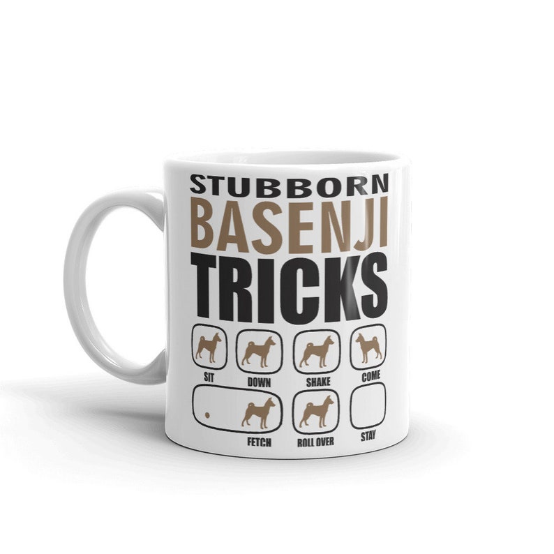 Basenji Dog Mug Stubborn Basenji Tricks Basenji Mug - Etsy