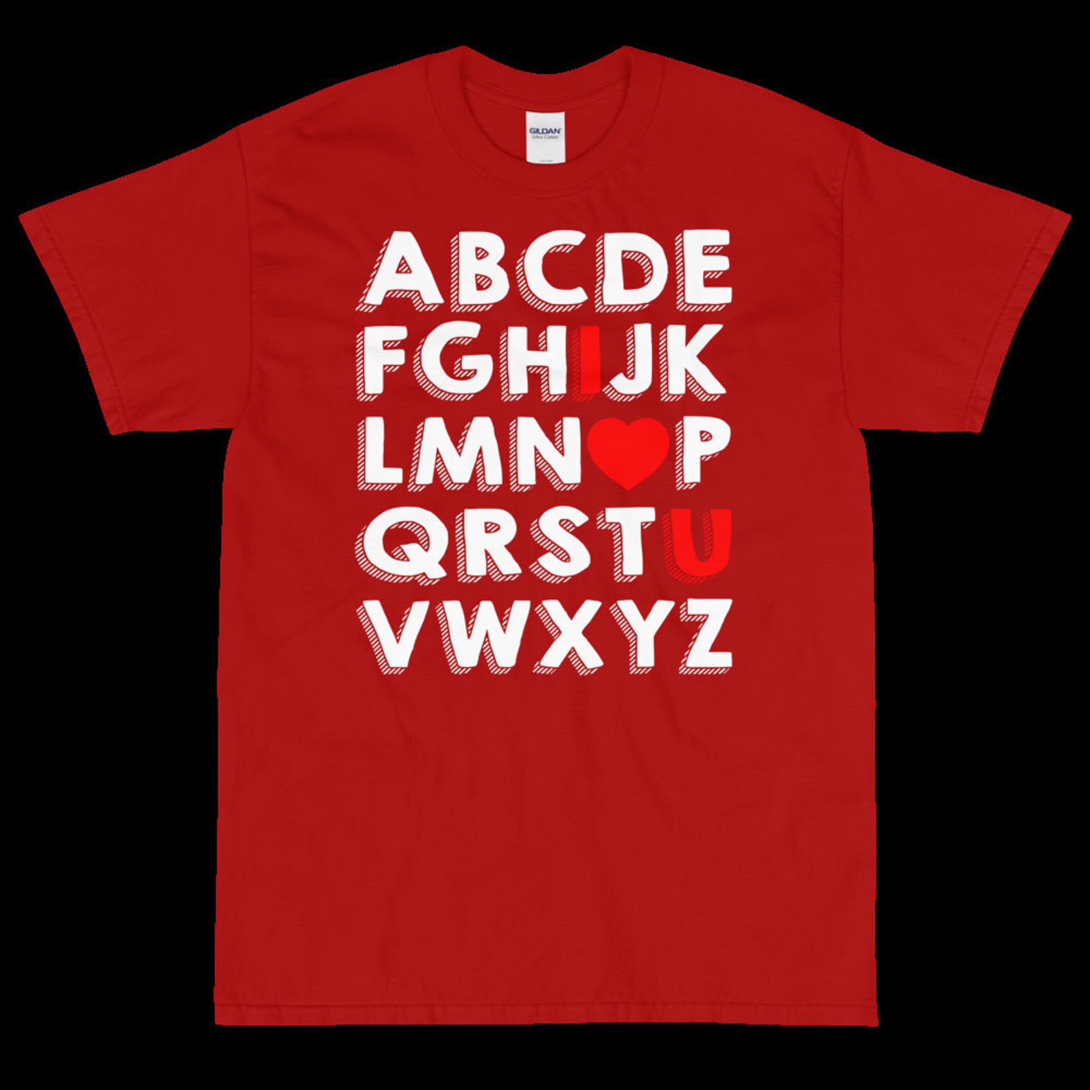 Abc I Love You Tee Abc T shirt Valentines Day Shirt | Etsy