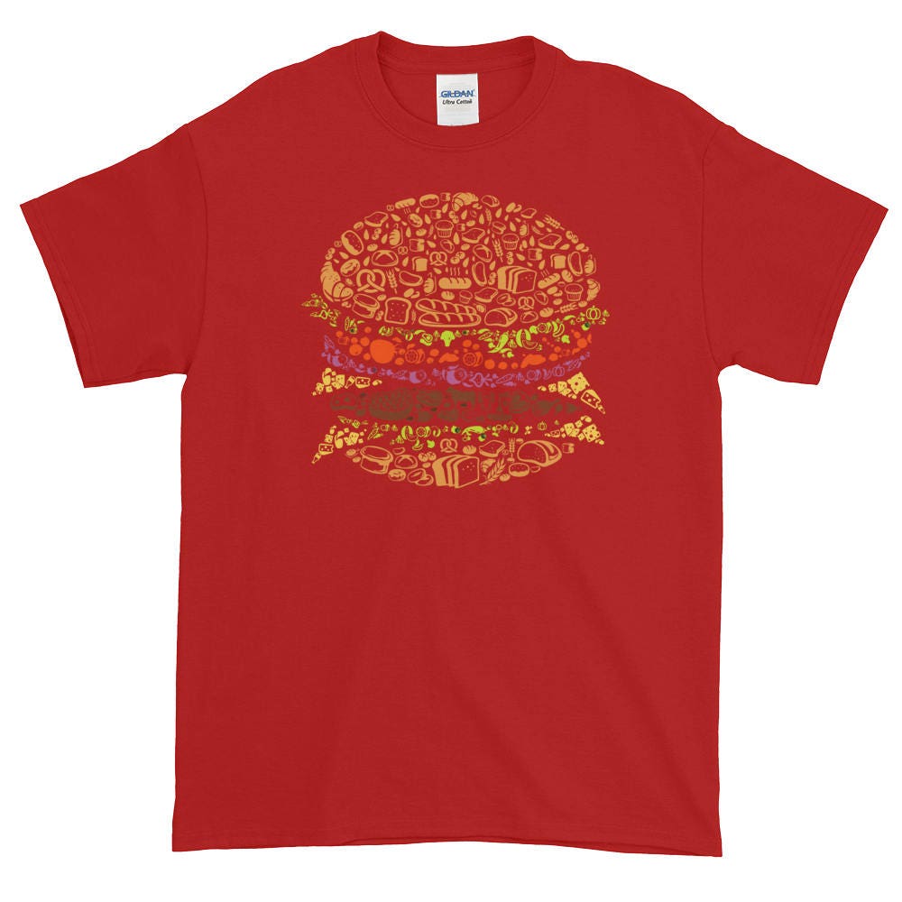 Burger T Shirt Burger Tee Cute Burger Tee Burger Lover - Etsy