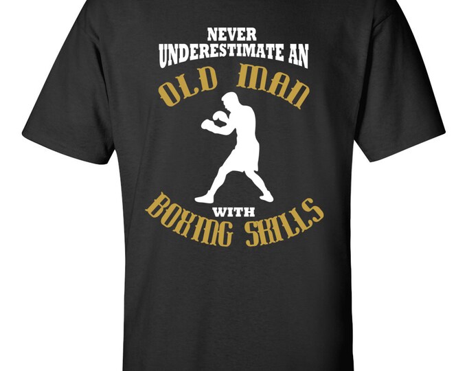 Boxing T-shirt | Box Fight Tee | Boxing Gift | Old Boxing Tee | Old Man ...