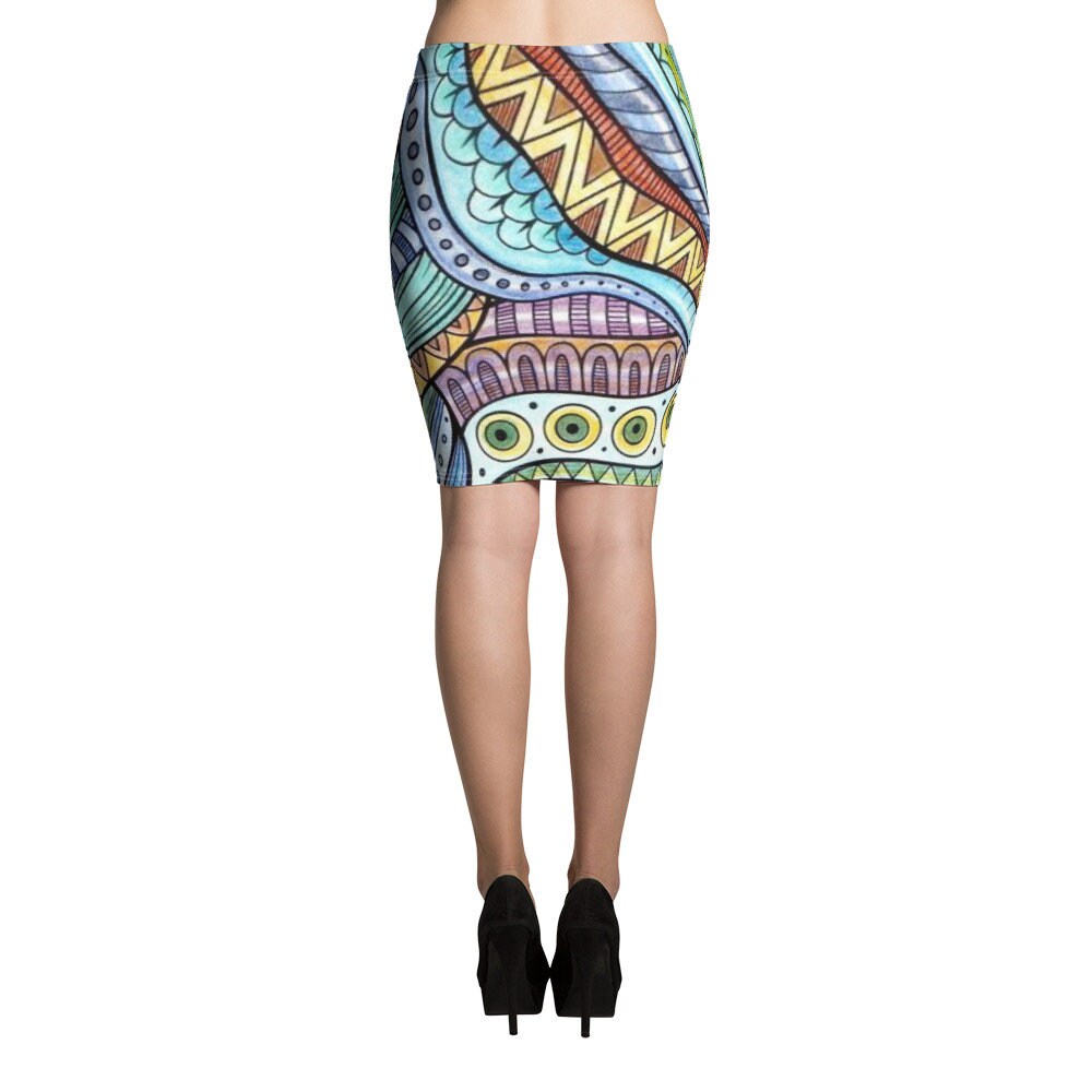 Summer Skirt Native American Style All Over Print Pencil | Etsy