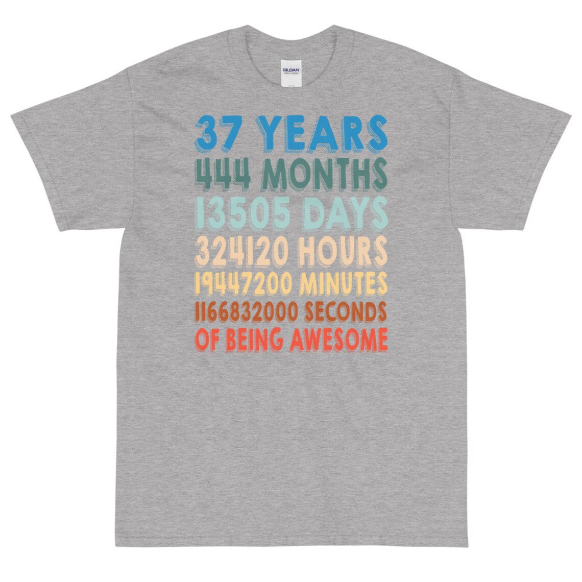 37th Birthday Shirt 37th Birthday Gift Birthday Tee Gift | Etsy