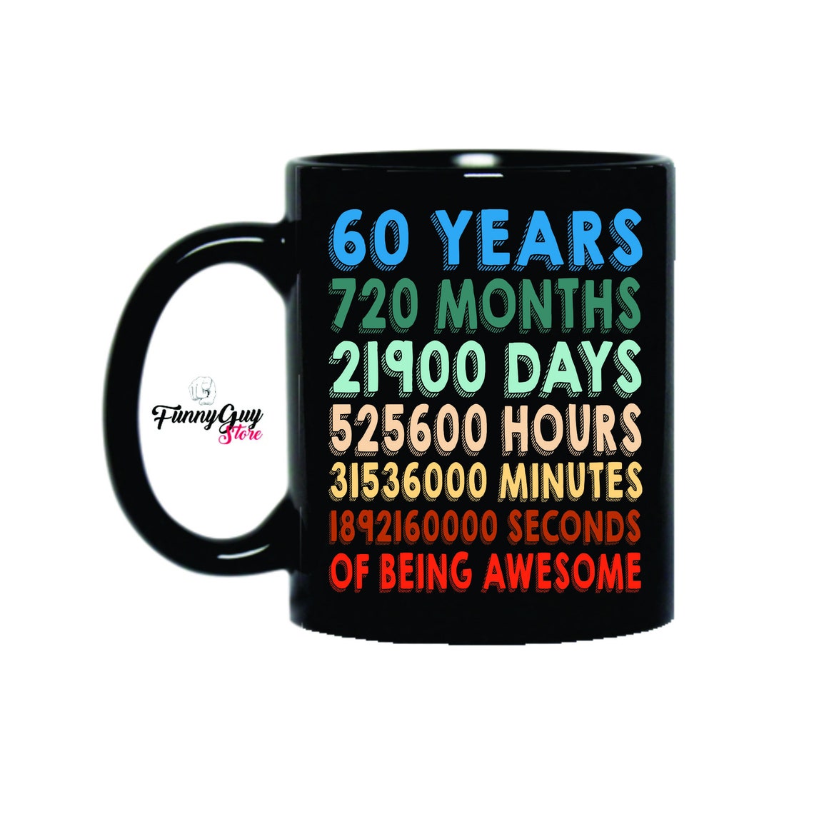 60th Birthday Mug 60th Birthday Gift 60 Years Mug Mug - Etsy
