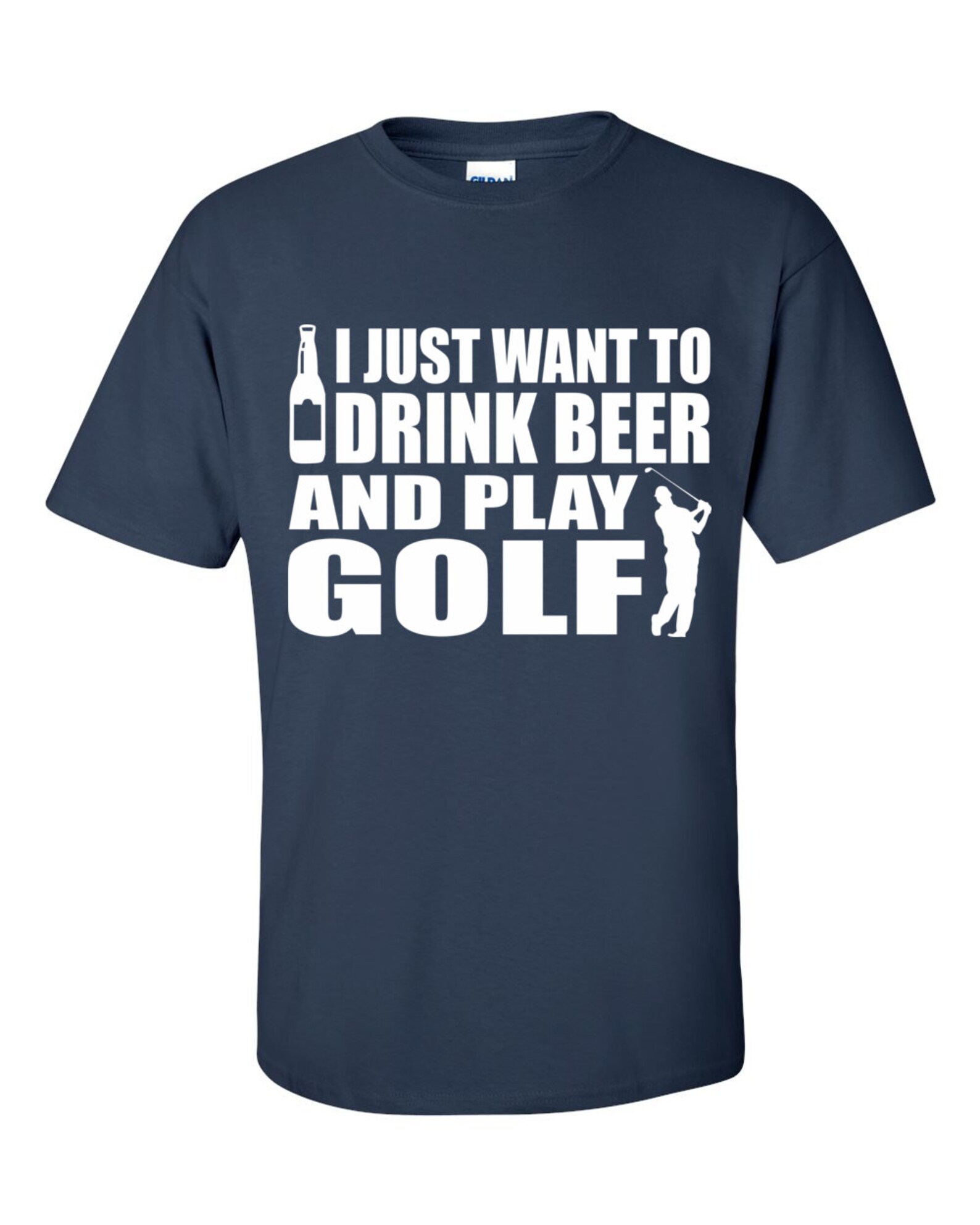 Drink Beer and Play Golf Funny Unisex Adult T-shirt - Etsy