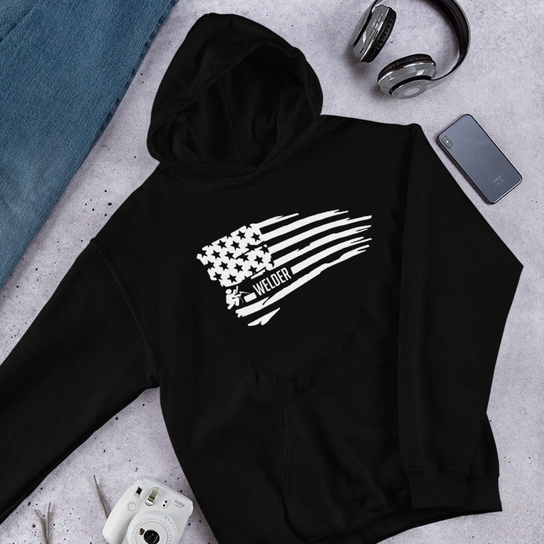 USA Welder Hoodie American Flag Welders Gift Hoodie Welder Gift for ...