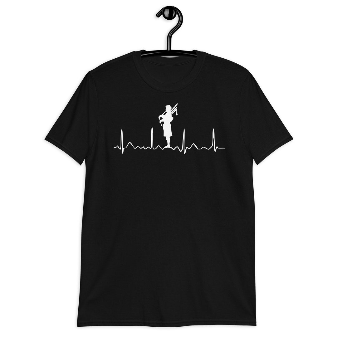 Bagpipes Tees, Bagpipes Shirts, Bagpipes Player Shaped Heartbeat ...