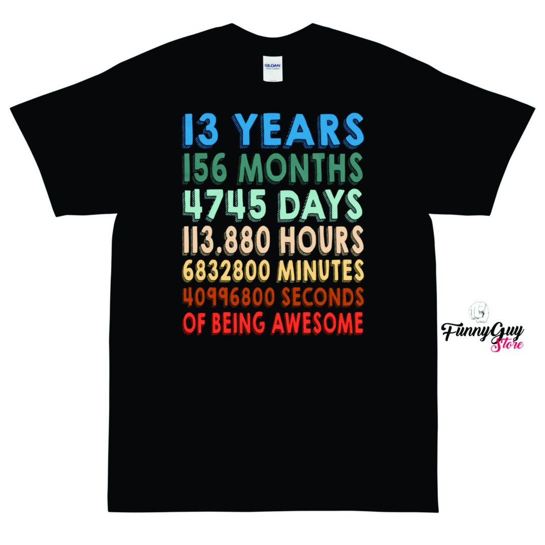 13th Birthday Shirt | 13 Th Birthday Gift | Birthday Tee | Gift for ...
