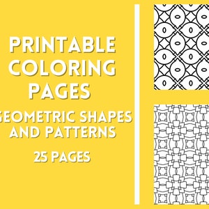 Geometric Tessellation Shapes and Patterns, Adult Coloring Pages, 25 ...