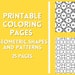 Geometric Tessellation Shapes and Patterns, Adult Coloring Pages, 25 ...