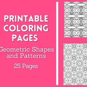 Geometric Tessellation Shapes and Patterns, 25 Printable Coloring ...
