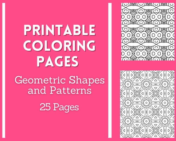 Geometric Tessellation Shapes and Patterns 25 Printable | Etsy