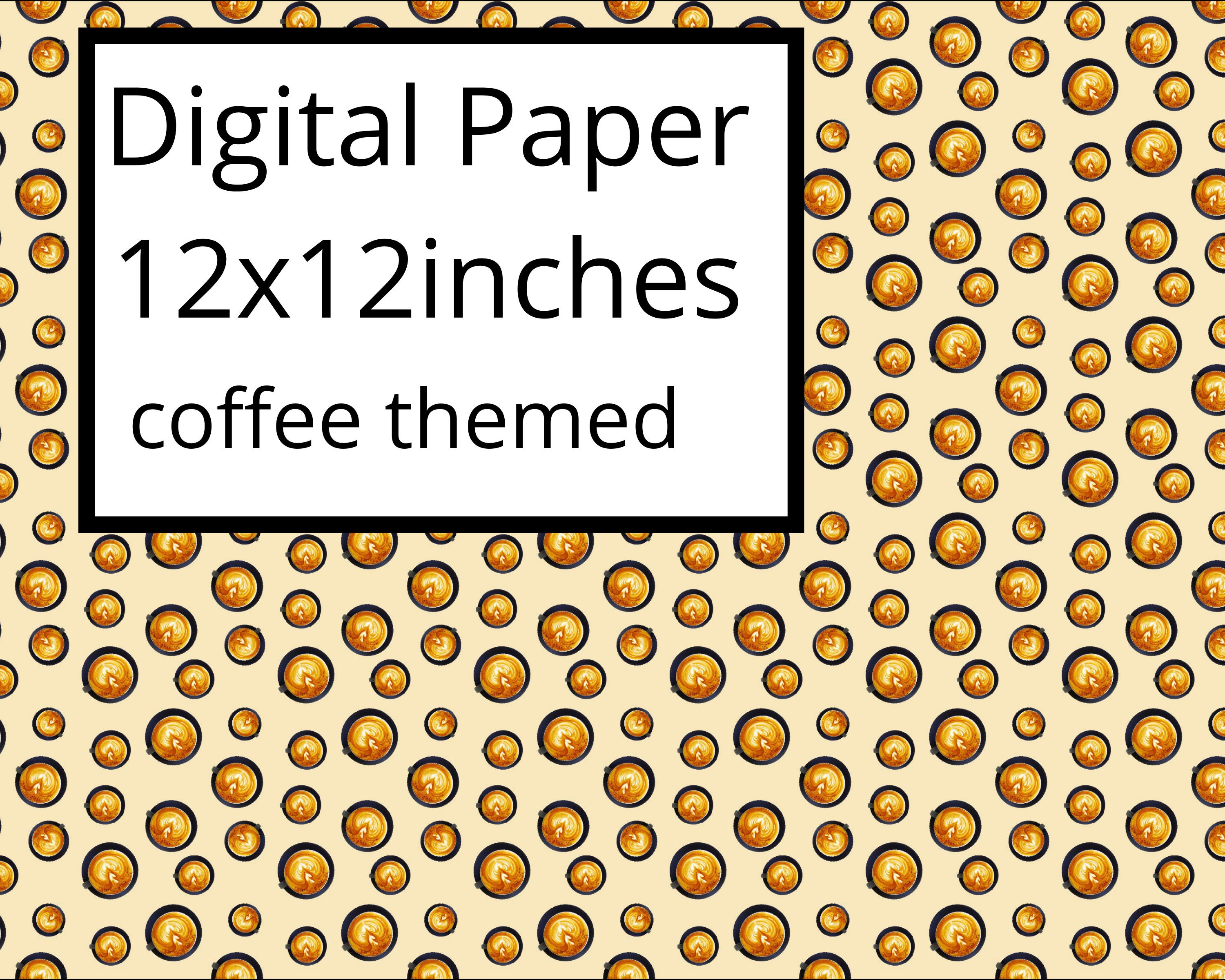 Coffee Themed Digital Paper Digital Print Single Sheet - Etsy