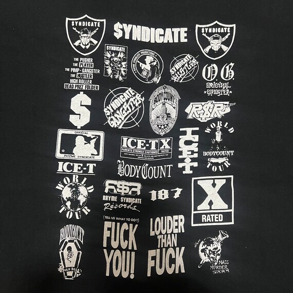Vintage Rhyme Syndicate Record Ice-T Bodycount T shirt - Gem