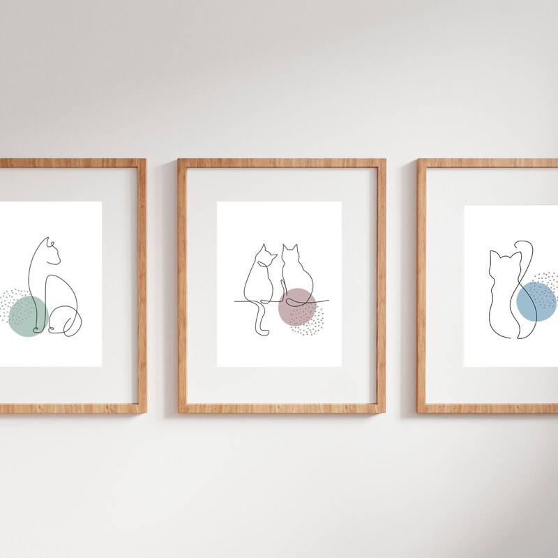 Cat Line Drawing - Etsy