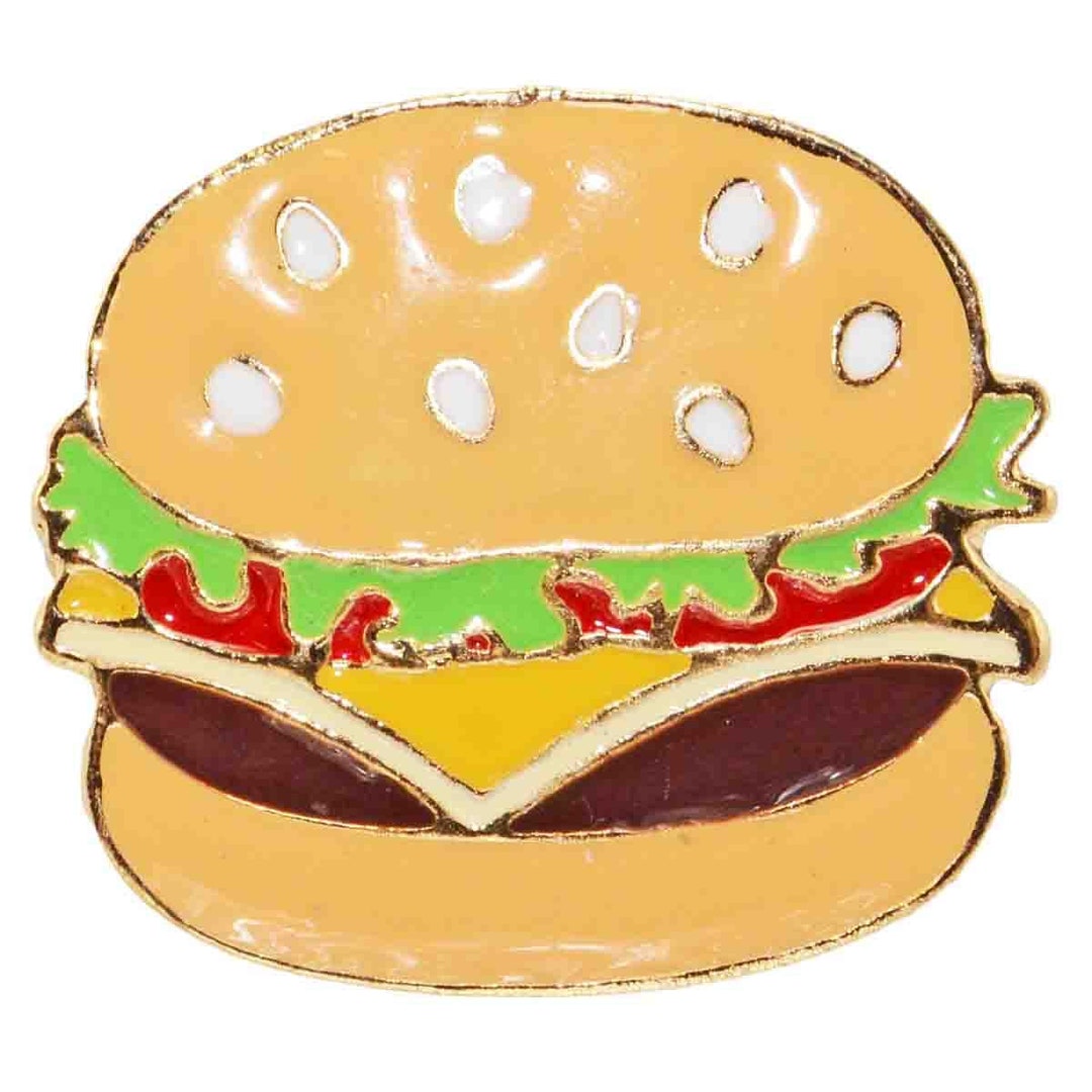 Hamburger Pin, Cheeseburger Pin, Enamel Pin, Lapel Pin - Etsy