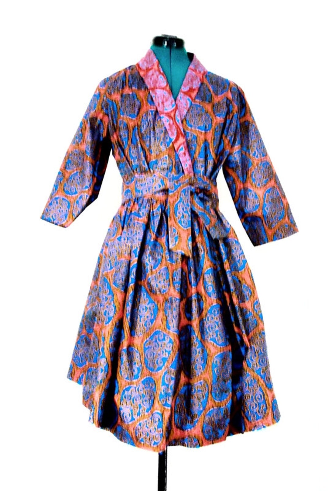 African Print Fabric Wrap Dress African Wax Fabric Dress - Etsy