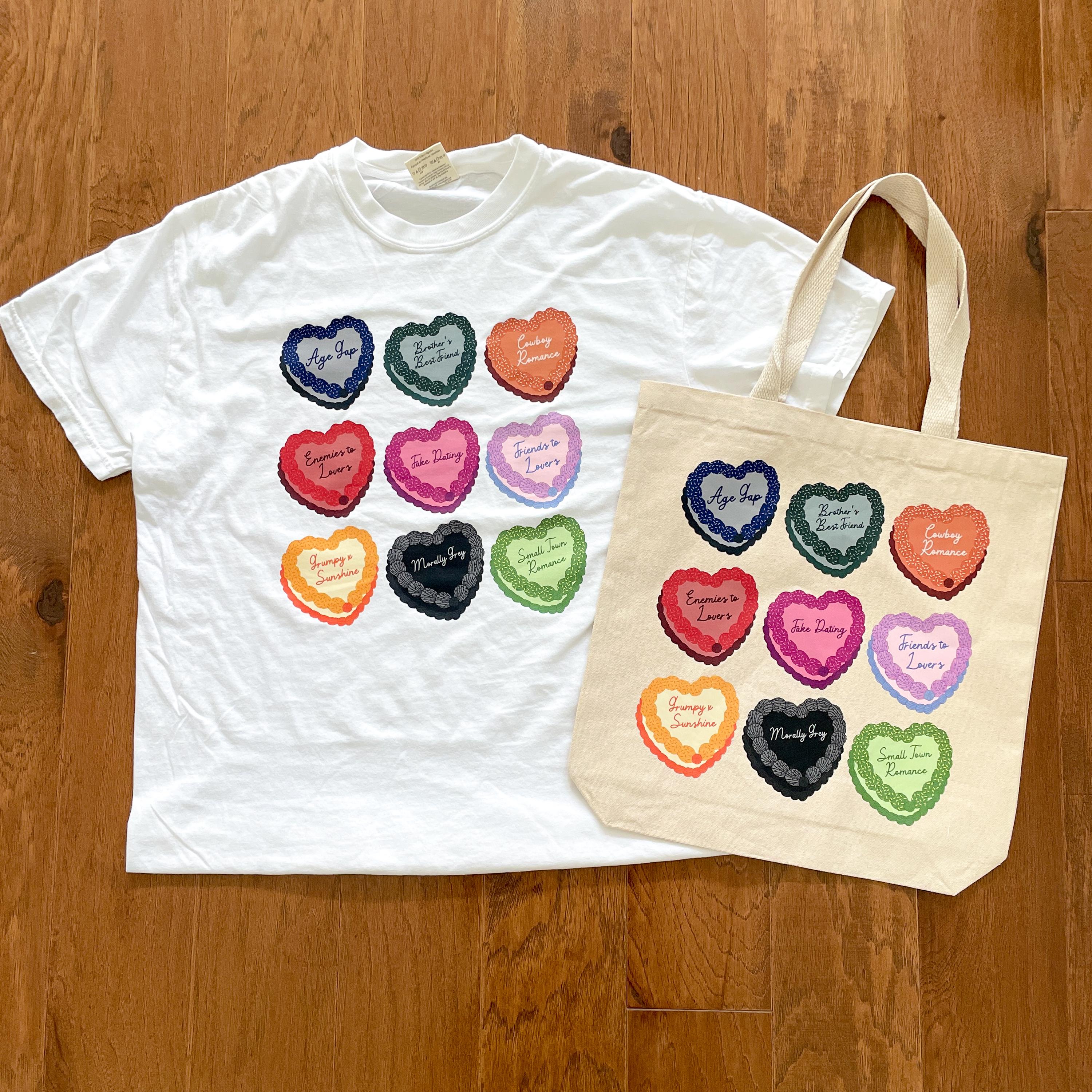 Romance Tote Bag | Book Tropes Tote Bag | Heart Cake Tote Bag - Etsy