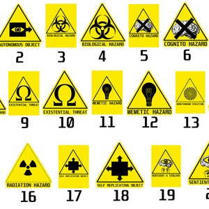 SCP Warning Sign Stickers - Etsy