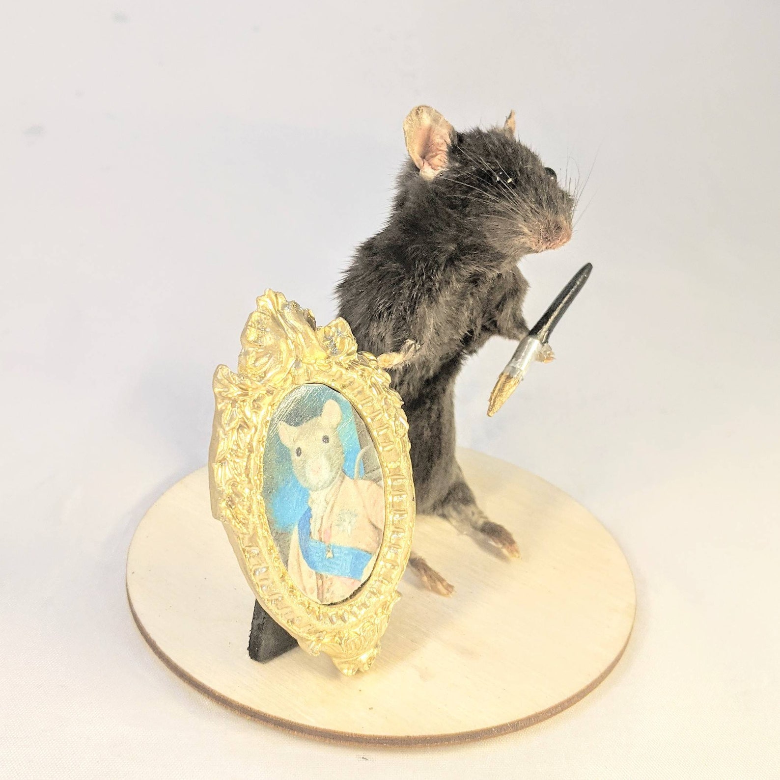 Taxidermy Mouse is a Beautiful Painter. Small Mouse Taxidermy - Etsy