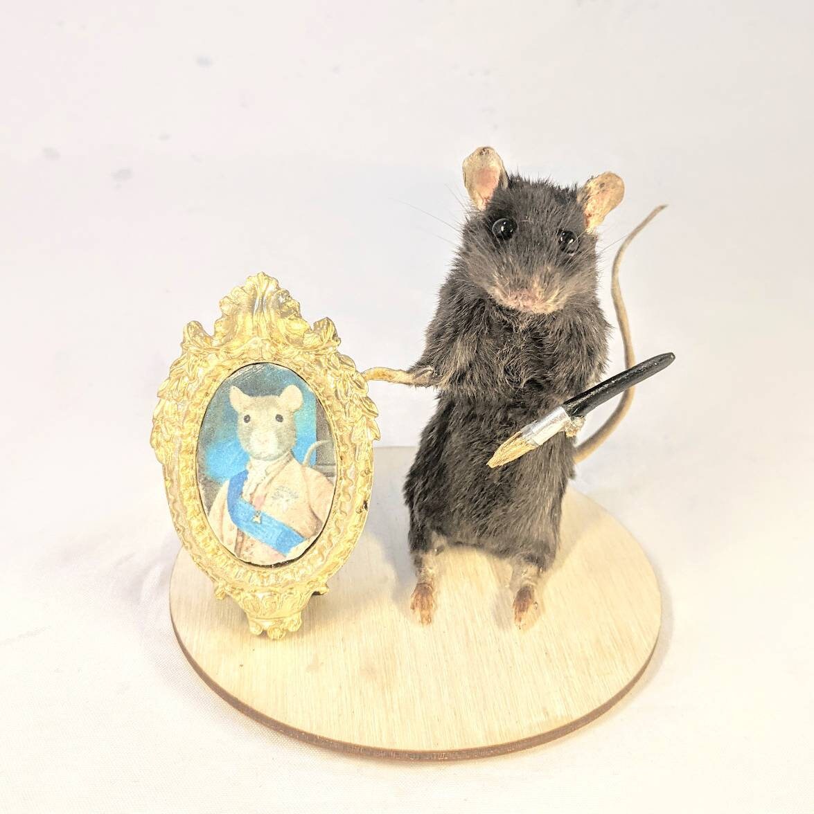Taxidermy Mouse is a Beautiful Painter. Small Mouse Taxidermy - Etsy