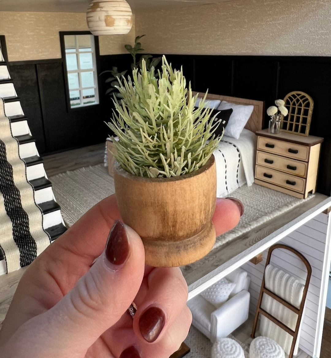 Dollhouse Plants, Miniature Plants, Mini Decor, Dollhouse Planter, 1:12 ...