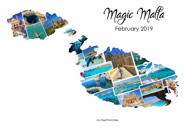 Malta Travel Photo Collage - Etsy