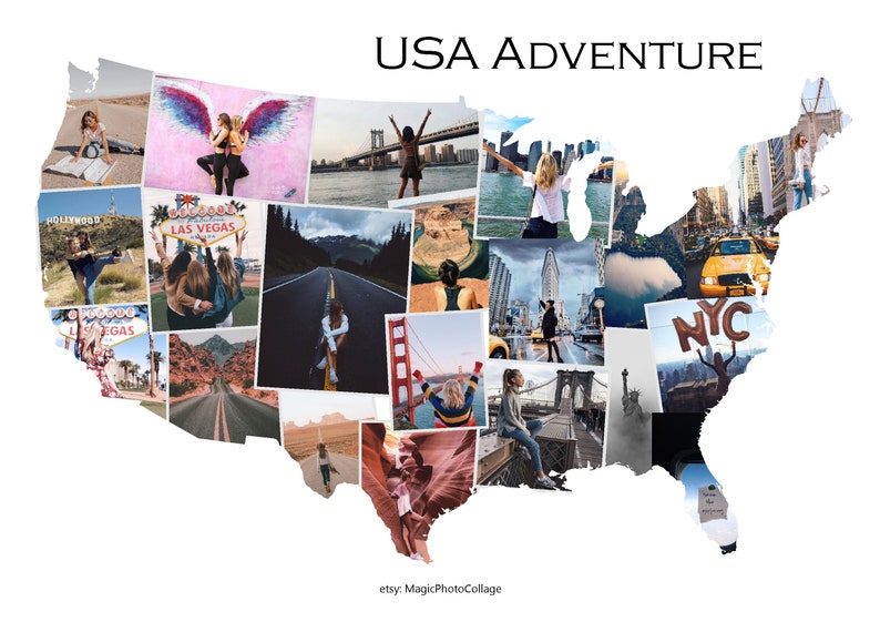 USA Photo Collage - Etsy
