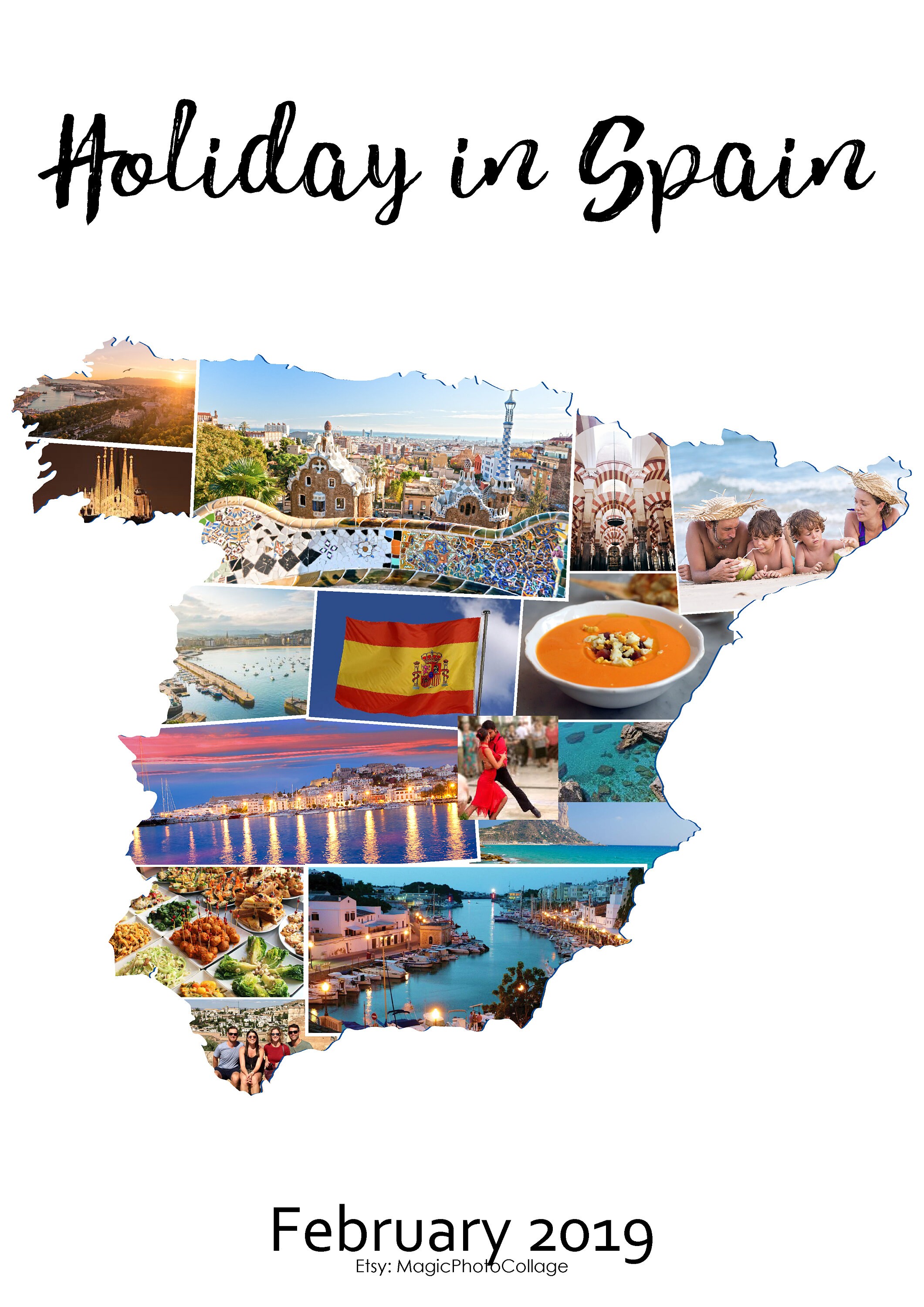 Spain Travel Photo Collage - Etsy