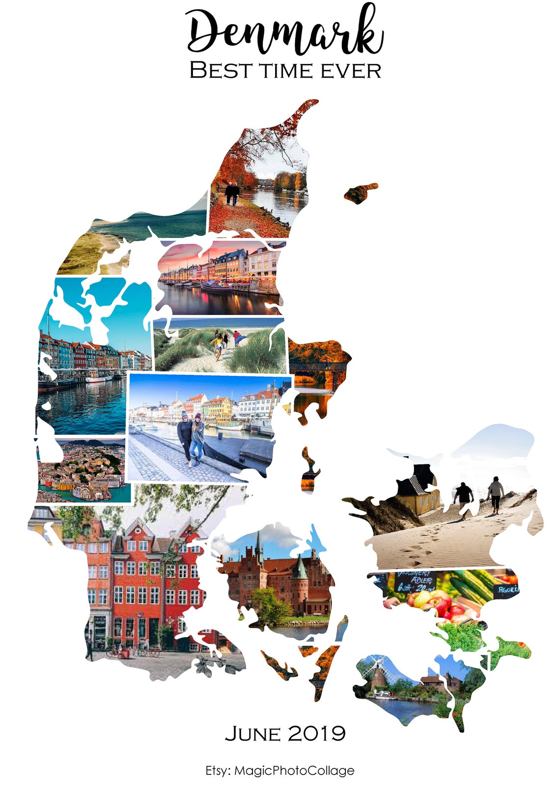 Denmark Photo Collage - Etsy