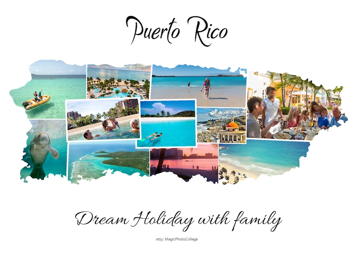 Puerto Rico Photo Collage - Etsy