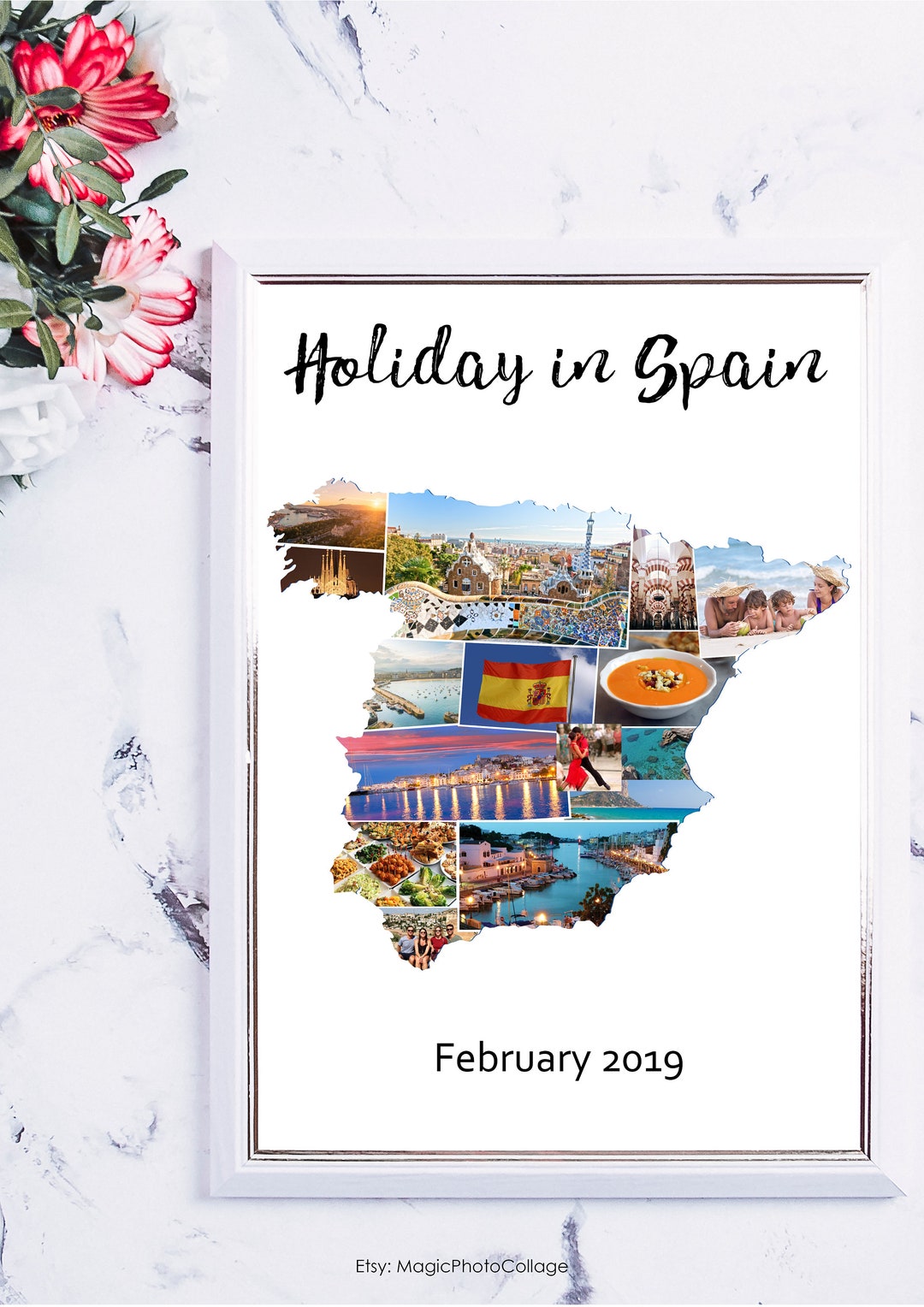 Spain Travel Photo Collage - Etsy