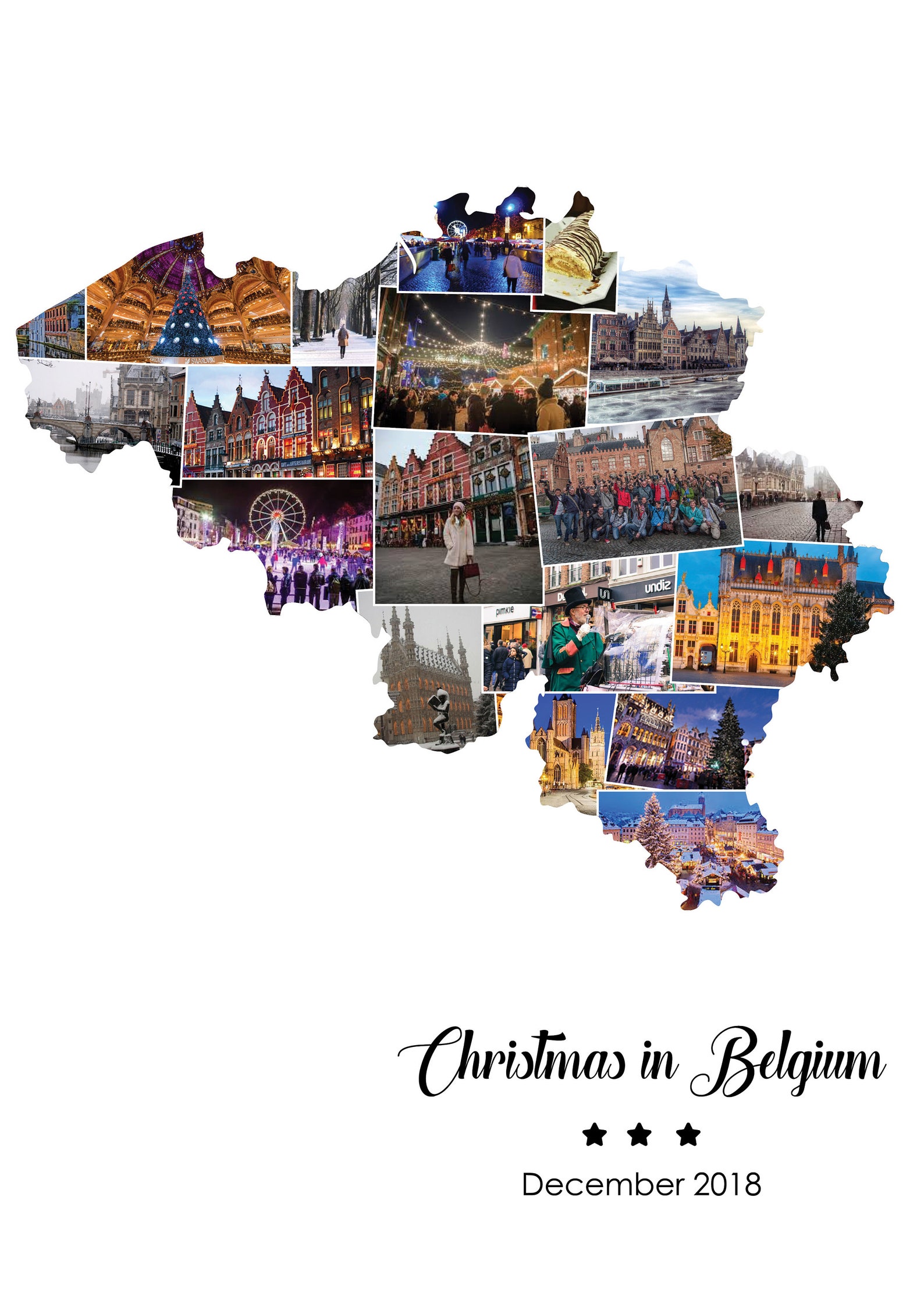Belgium Travel Photo Collage - Etsy